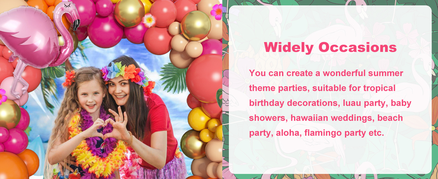 Amazon.com: Ouddy Life 178Pcs Tropical Balloons Arch Garland Kit, Luau Tropical Party ...