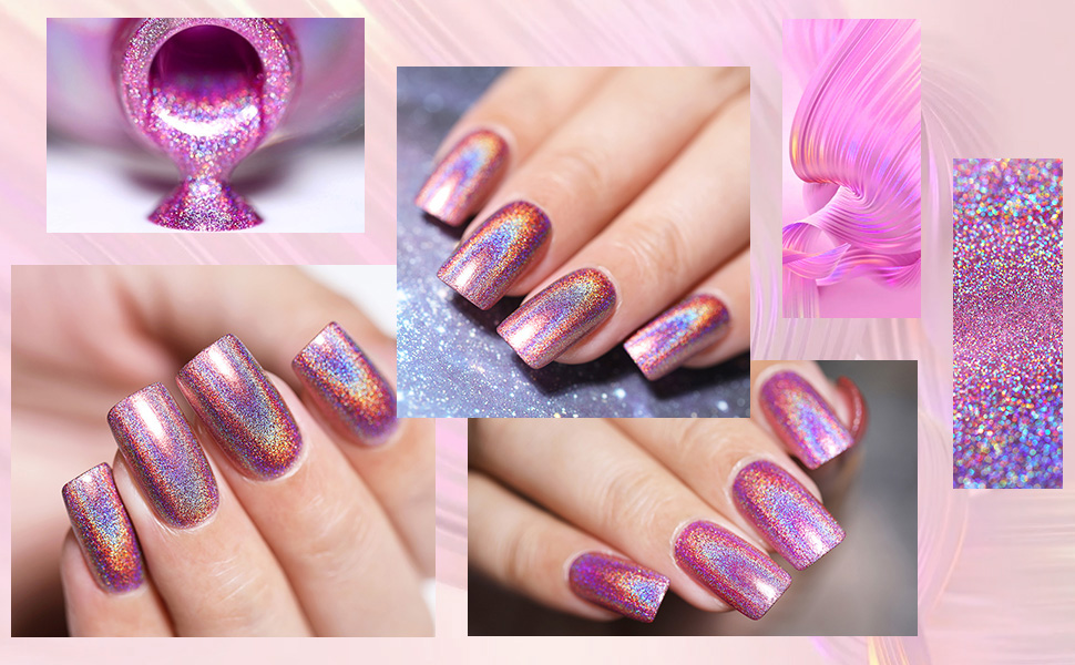 Born Pretty 6ml Holographic Holo Glitter Super Shine Nail Art Polish H004 - Magnificent Time ...
