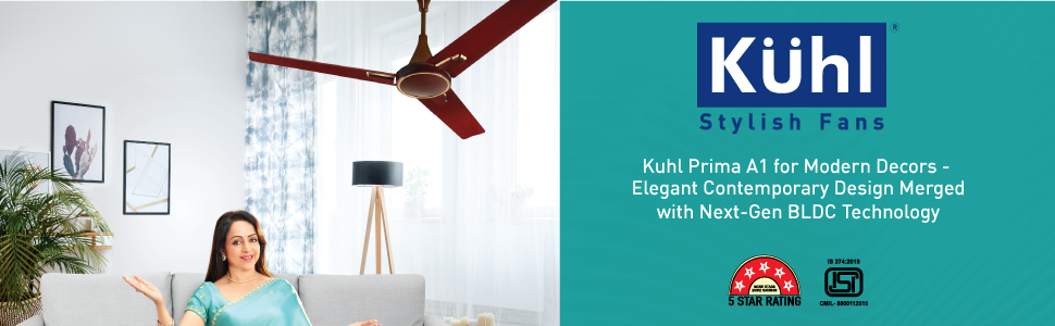 Buy KUHL Prima A1 Stylish BLDC Fan | Low Power 28W | High Air Flow | Aerodynamic Blades | Low ...