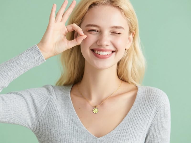 Amazon.com: Boufayfly Compass Necklace for Women, 14K Gold Plated S925 Sterling Silver Guidance ...