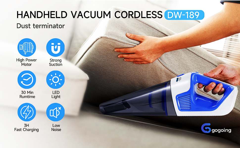 Amazon.com: GOGOING - Aspiradora de mano inalámbrica de 150 W, aspiradora de mano con potente ...
