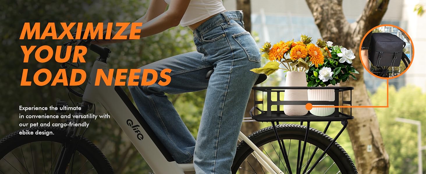 Amazon.com : Qlife Cityone 26" Electric Bike for Adults, Peak 1000W/750W Step-Through Ebike, 40 ...