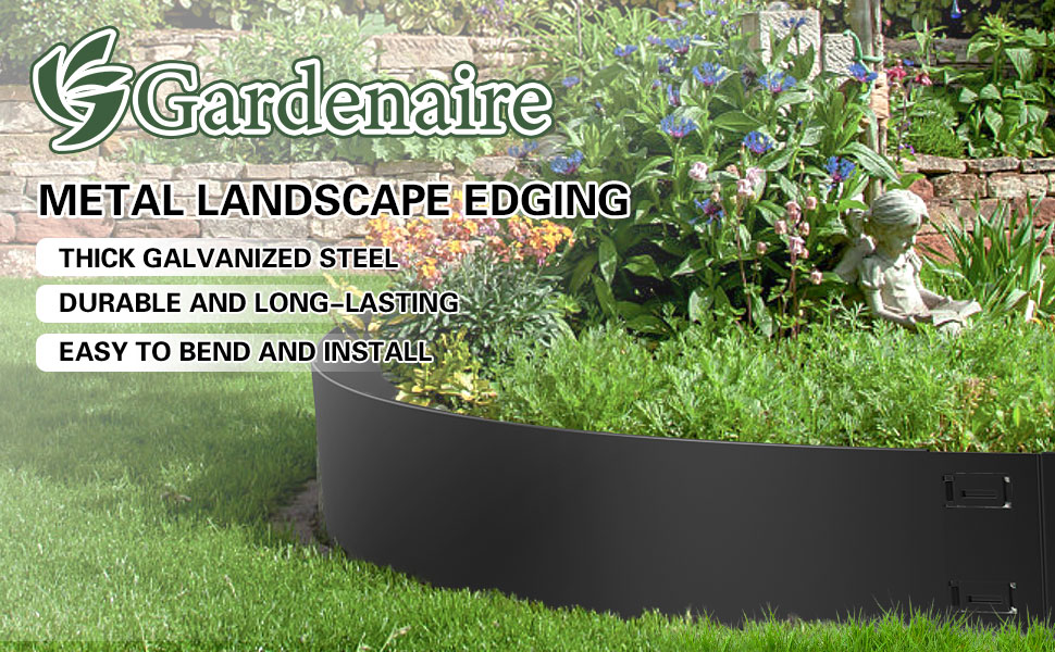 Amazon.com : 6-Pack Metal Landscape Edging,12 inch Depth 20 ft Total ...