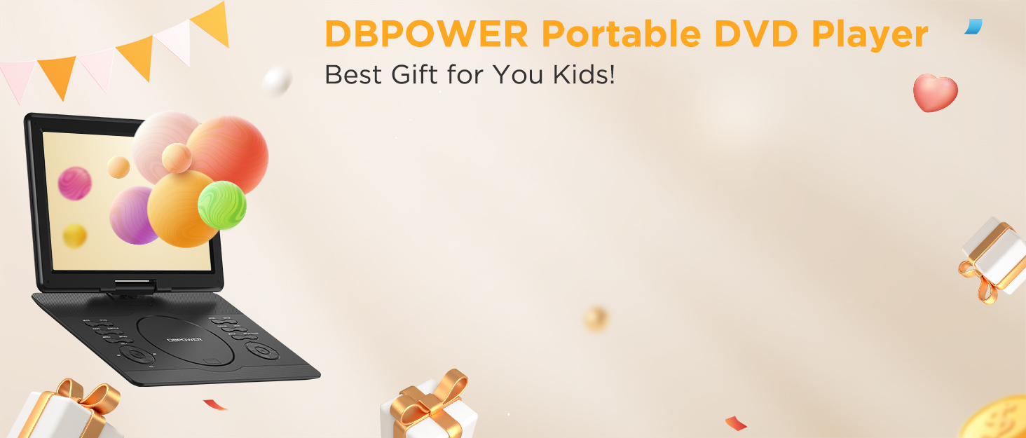 Amazon.com: DBPOWER 16.9" Portable DVD Player with 14.1" HD Swivel Large Screen, Support DVD/USB ...