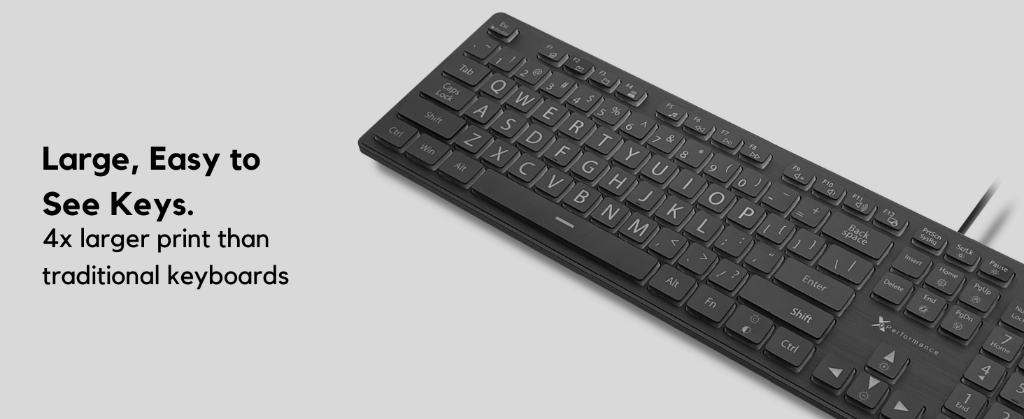 Amazon.com: X9 Wired Keyboard and Mouse Combo - Large Print Backlit ...