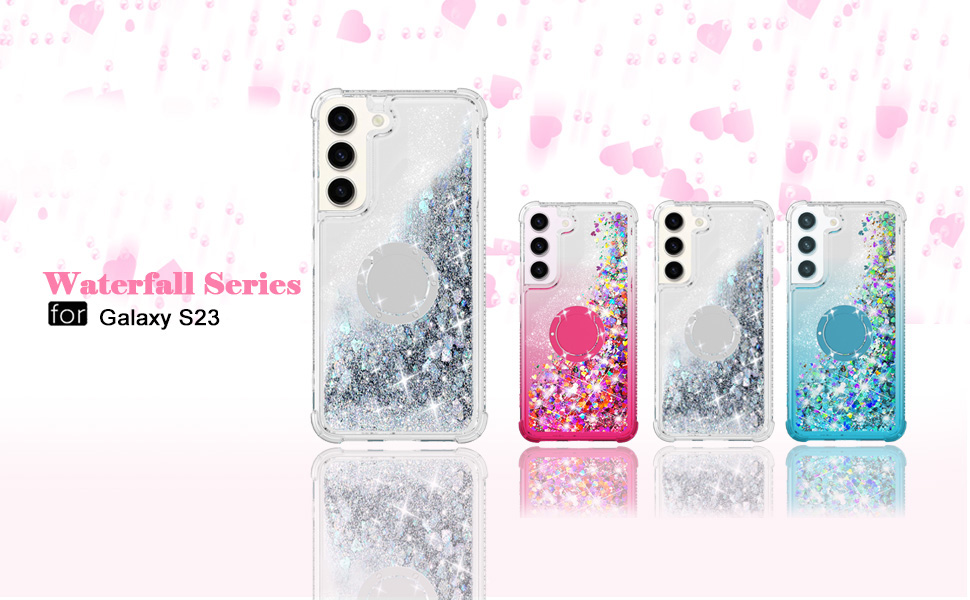 Amazon.com: WORLDMOM for Galaxy S23 Case,Bling Moving Liquid Floating Sparkle Colorful Glitter ...