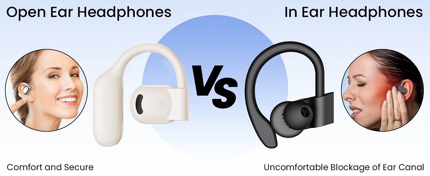 Amazon.com: YAWYORE Open Headphones, True Wireless Headphones, 5.3 ...