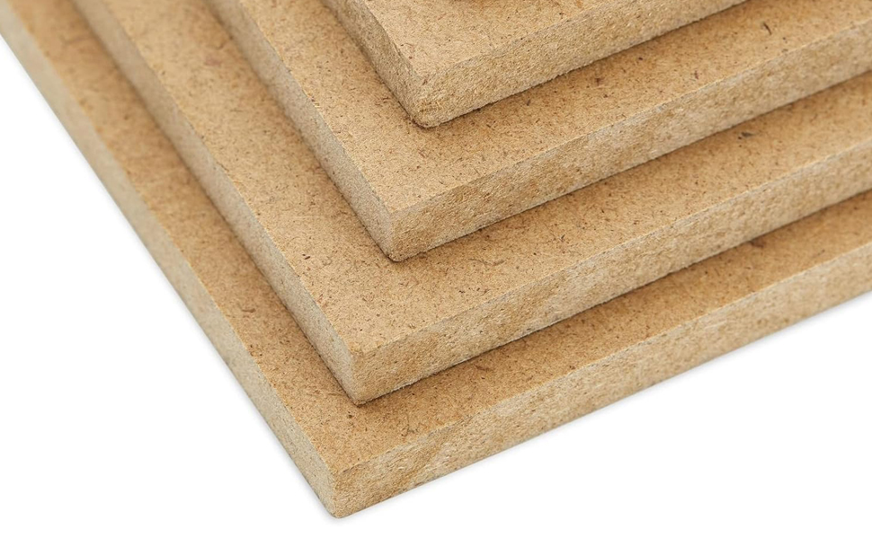 Wonninek 7 Pack MDF Wood Board for Crafts, 16"x 12" 1/8"-3mm Thick Medium Density Fiberboard ...
