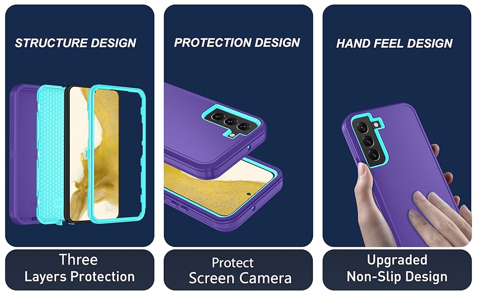 Amazon.com: ONOLA Phone Case for Samsung Galaxy S22 Plus Case with HD Screen Protector, Heavy ...