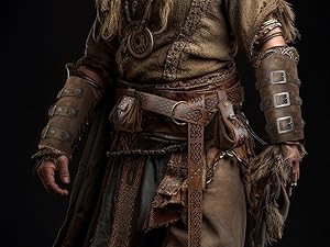 HiiFeuer Medieval PU Leather Buckle Arm Bracers, Knight LARP Retro ...