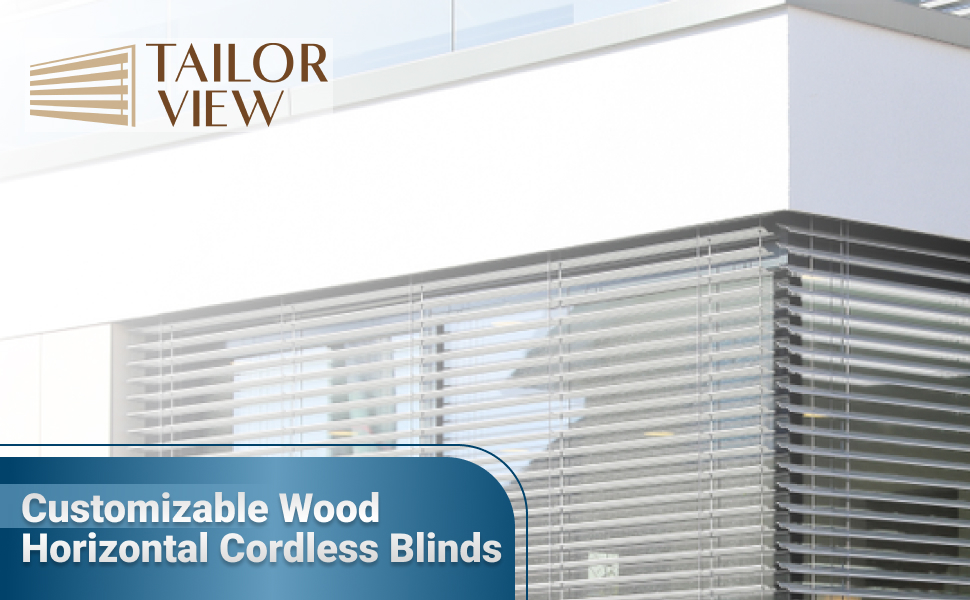 Amazon.com: TailorView Customizable Wood Horizontal Cordless Window Blinds - 2 Inch Slats ...