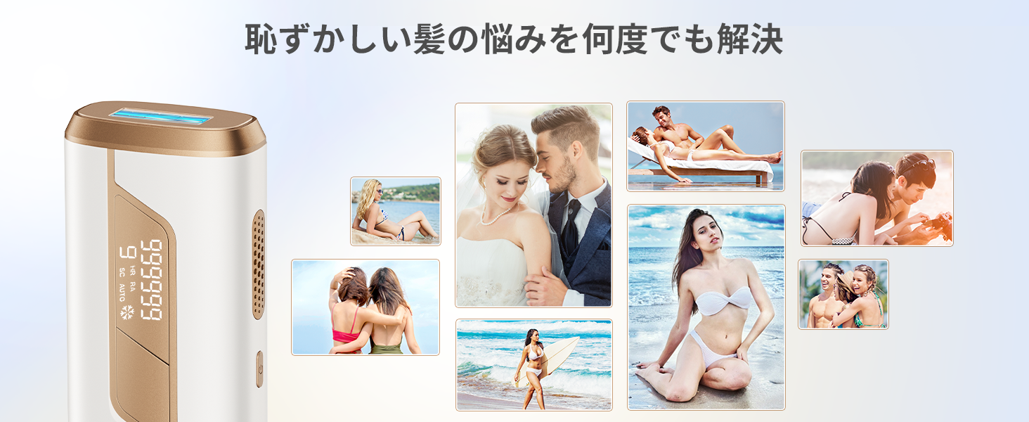 Amazon | YUNDOO 脱毛器【新登場 サロン級IPL光脱毛器】 VIO対応 メンズ レディース 冷感脱毛器 光脱毛器 99万回照射 9段階調節 18.34J高出力 自動/手動照射 ...