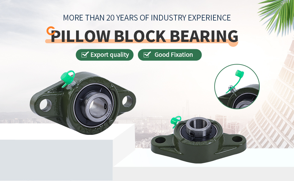 UCFL204-12 Pillow Block Bearing, Mount Flange Bearing, 3/4 inch Bore Bearing Unit, 2-Bolt Flange ...