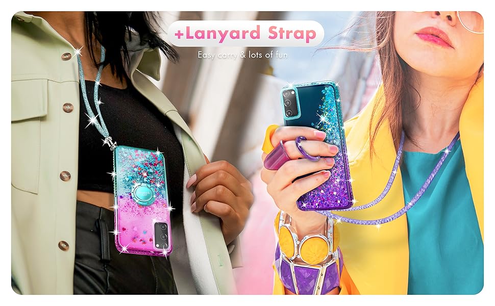 Amazon.com: Silverback for Samsung Galaxy S20 FE Case, Moving Liquid Holographic Sparkle Glitter ...