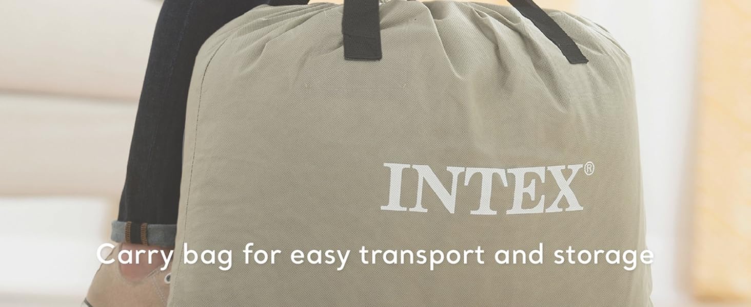 INTEX 67767ED Dura-Beam Deluxe Comfort-Plush Mid-Rise Air Mattress: Fiber-Tech – Full Size ...