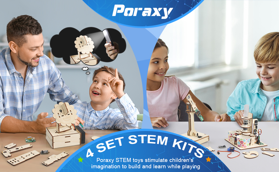 Amazon.com: STEM Kits for Kids Age 8-10, 4 Set STEM Projects for Kids ...