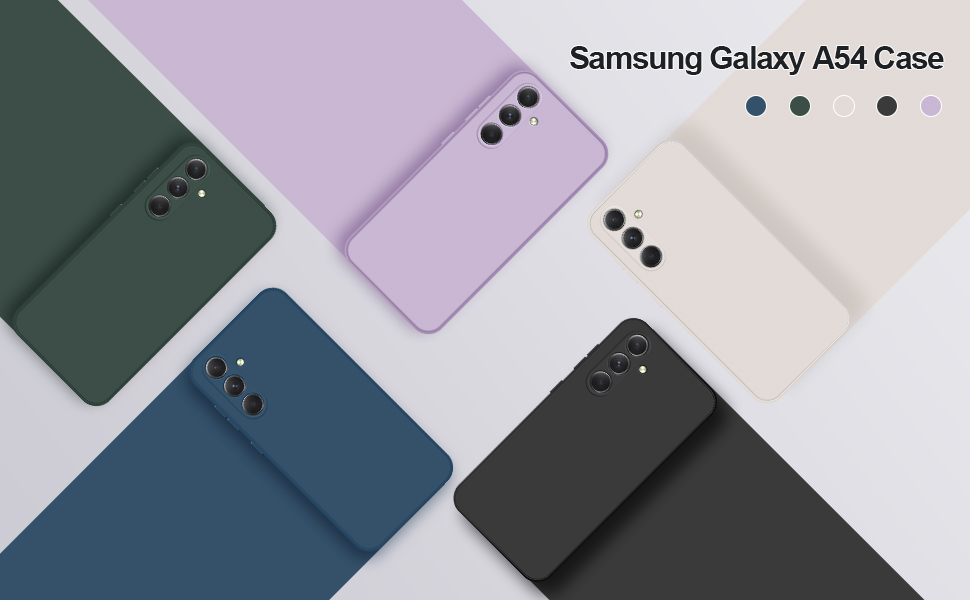 Amazon.com: GiiYoon Silicone Case Compatible with Samsung Galaxy A54 5G, Full Body Silky Soft ...