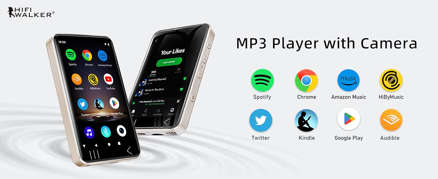 Amazon.com: HIFI WALKER G7 MP3 Player with Bluetooth and WiFi- MP4 Player with Spotify and ...