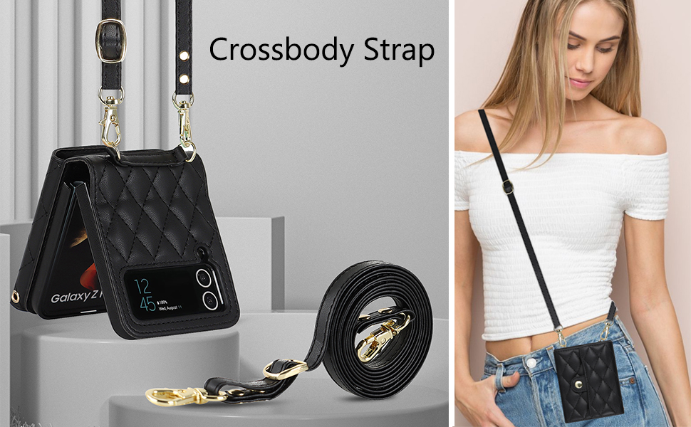 Amazon.com: XNXCEVI Crossbody Wallet Case for Samsung Galaxy Z Flip 4 with RFID Blocking Card ...