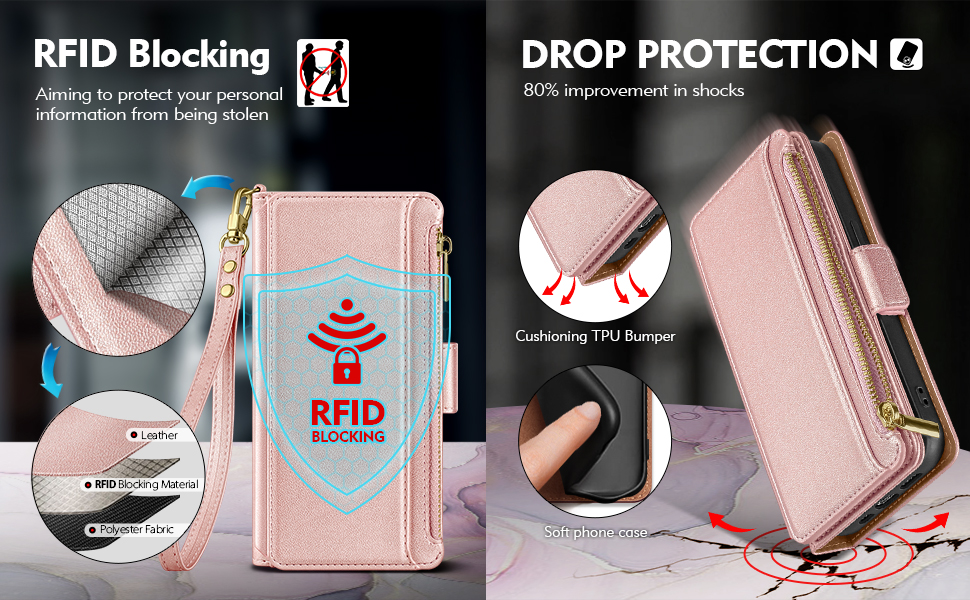 Amazon.com: Antsturdy Compatible with iPhone 13 Pro Max Wallet Case,RFID Blocking PU Leather ...