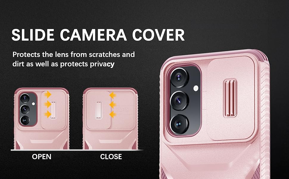 Amazon.com: LATVIN for Samsung Galaxy A16 5G Case with 1 Screen Protector, Built-in Slide Camera ...