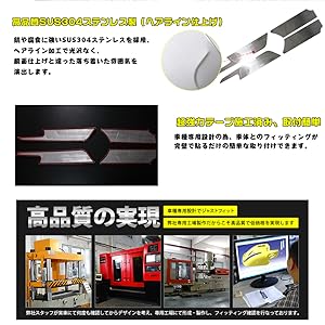 Amazon | BM セレナ C28 ドアアンダープロテクター ガーニッシュ ステンレス製 メッキ ヘアライン仕上げ モール カスタム 内装 パーツ シルバー 6413 | カーパーツ ...