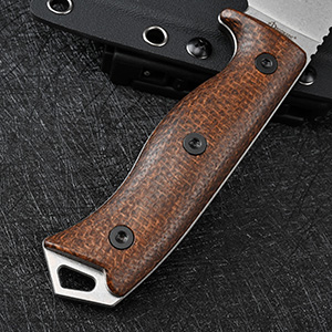 Amazon.com: SDOKEDC Fixed Blade Knife DC53 Steel Micarta Handle Kydex Sheath for EDC Outdoor ...