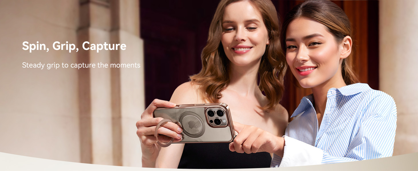 Amazon.com: CASEKOO Desert Titanium for iPhone 16 Pro Max Case with 360° Spin Magnetic Stand ...