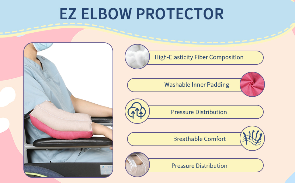 EZ Assistive Elbow Pads Elbow Protectors for Elderly and Bedridden Patient, Elbow Protector with ...