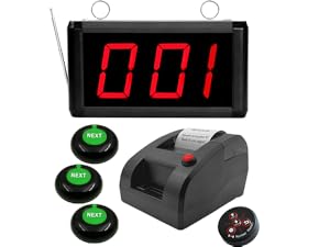 Amazon.co.jp: CYSSJF 番号発券機 整理券 順番待ち 業務用 (感熱紙1巻入れ) - 飲食店/居酒屋/受付- 順番発券機 整理券発券機 番号チケット・サーマルプリンター ...