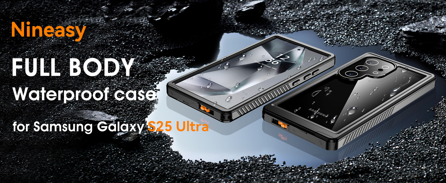 Amazon.com: Nineasy for Samsung Galaxy S25 Ultra Case Waterproof [IP68 Underwater][Built-in ...