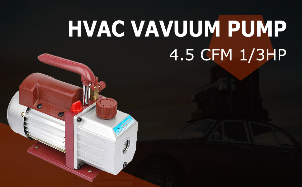 Amazon.com: GCCSJ 4.5 CFM 5pa Rotary Vane Deep Vacuum Pump 1/3HP 320ML HVAC AC Single Stage Auto ...