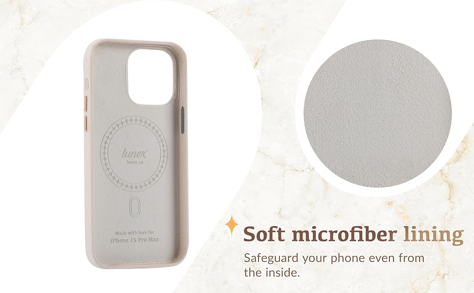 Amazon.com: Luner - for iPhone 15 Pro Max - Premium Vegan Leather Phone Case [Compatible with ...