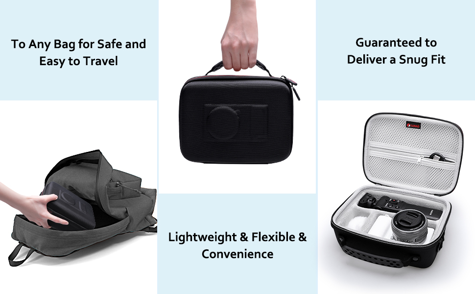 XANAD Case for Sony Alpha ZV-E10 ZV-E10L Digital Camera with Bluetooth Handle Carry Case, gray ...