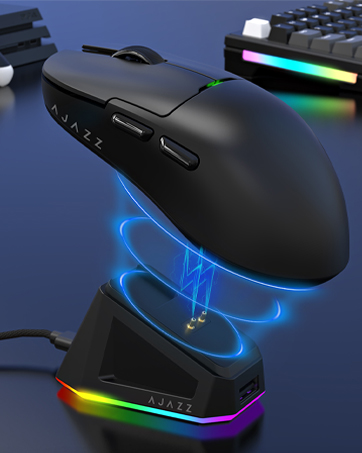 Amazon.com: ATTACK SHARK x Ajazz AJ159 Gaming Mouse,2.4G Wireless Gaming Mouse,56g Ultralight ...