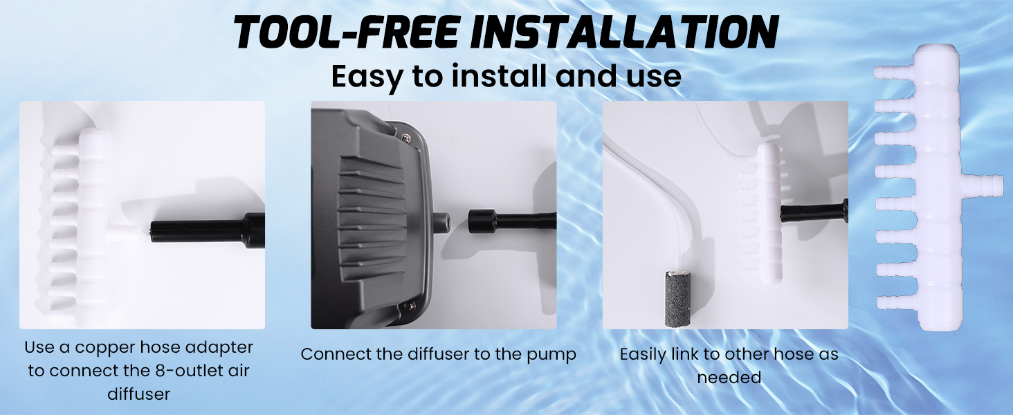 Amazon.com: Jesskit Linear Air Pump AP-60 Pond Aerator, Septic Air Pump 950GPH, Hydroponic Air ...