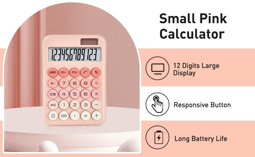 Amazon.com : KANBIT Small Desktop Calculator with LCD Large Display and Sensitive Button, Dual ...