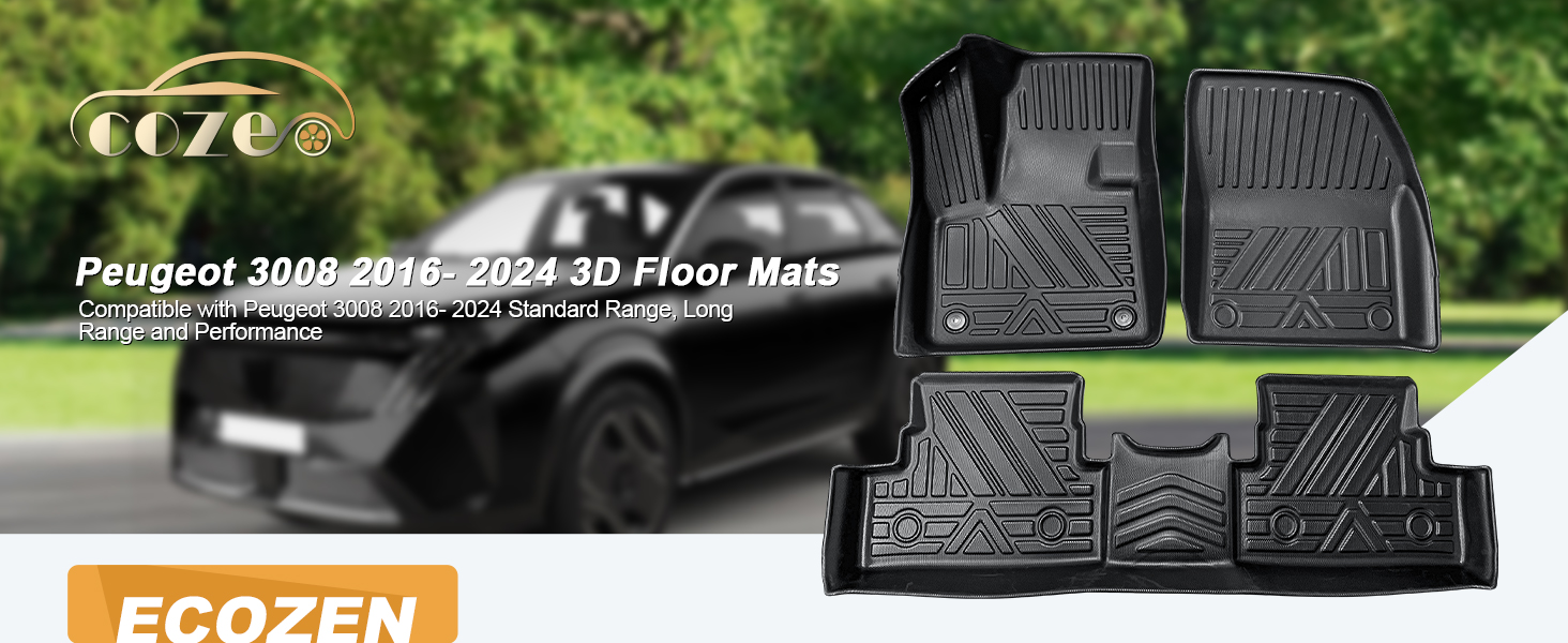 Amazon.fr : ECOZEN pour Peugeot 3008 2016-2024 Tapis de Sol,Tapis de Sol Pliable en Caoutchouc ...