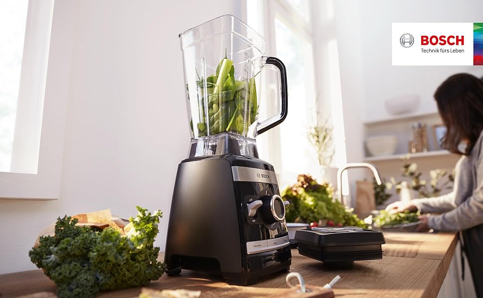 Bosch VitaBoost MMBH4P3B Blender à 6 lames en acier inoxydable, bol ...