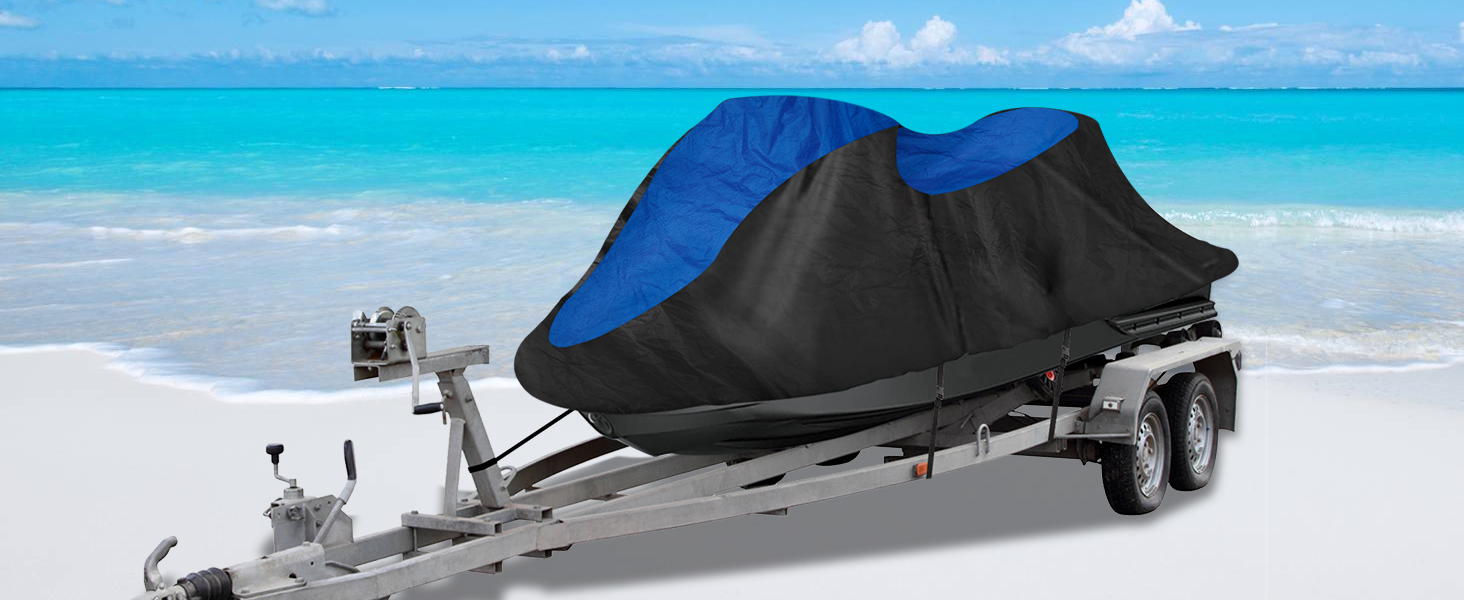 Amazon.com: NIGOOLATA Jet Ski Cover 3 Seater Heavy Duty Waterproof 210D Trailerable PWC Jetski ...
