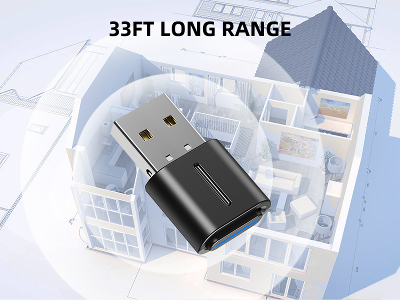 ZIOCOM Bluetooth-Audio-Adapter für PS5/PS4/PC/Laptop, kabelloser USB-Audio-Dongle mit aptX Low ...