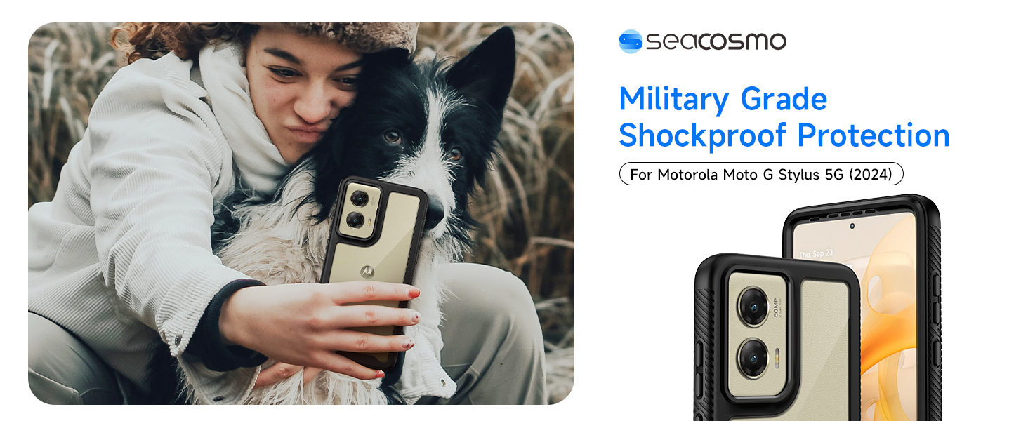 Amazon.com: seacosmo Case for Motorola Moto G Stylus 5G 2024, with Built-in Screen Protector ...