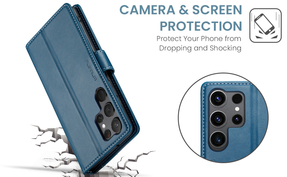 Amazon.com: FLIPALM for Samsung Galaxy S23 Ultra Wallet Case with RFID Blocking Credit Card ...