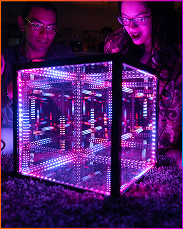 The Hyperspace Lighting Company HyperCube Nano Infinity Cube LED Light ...