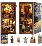 Amazon.com: ISSEVE Book Nook Kit, 3D Wooden Puzzle DIY Miniature House Kit for Booknook Shelf ...