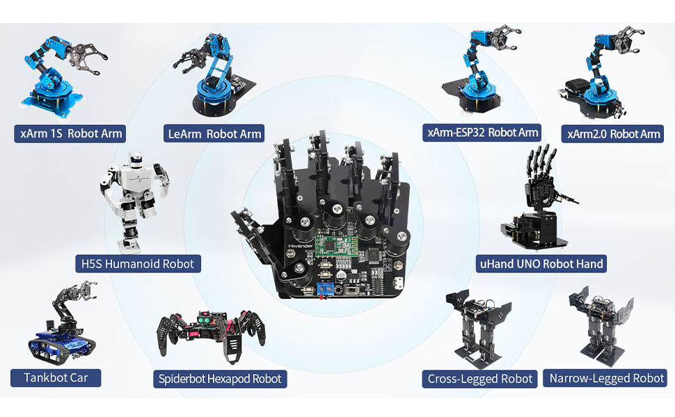 Amazon.com: Robot Hand Glove Control Gesture Sensing for Arduino Robot ...