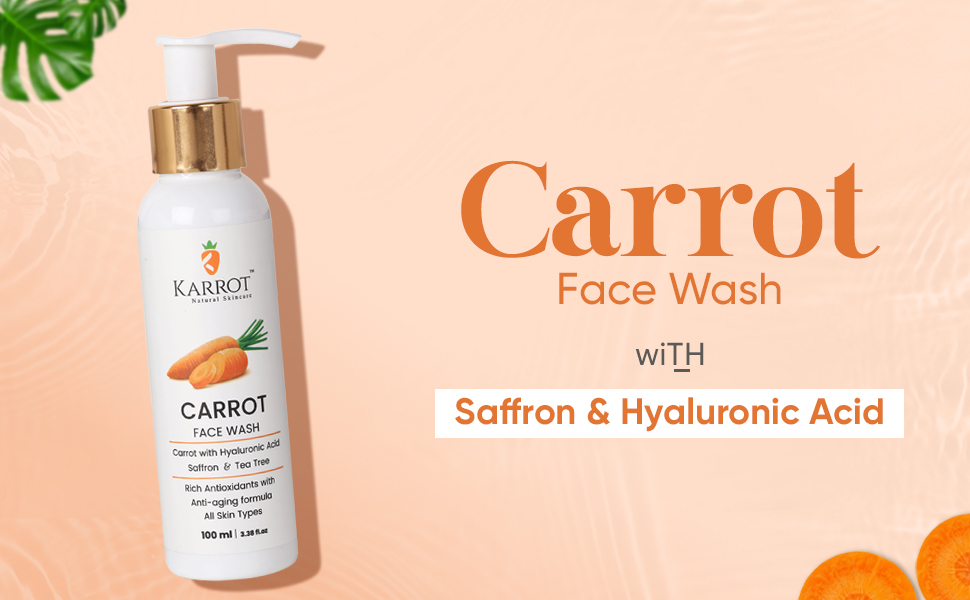 Karrot Natural Skincare Carrot Hydrating Face Wash, Boosts Radiance and Evens Skin Tone, Carrot ...