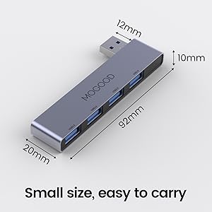 Hub USB pour Ordinateur Portable, MOGOOD USB Hub 3.0 USB Splitter Ultra Slim Data Hub USB ...