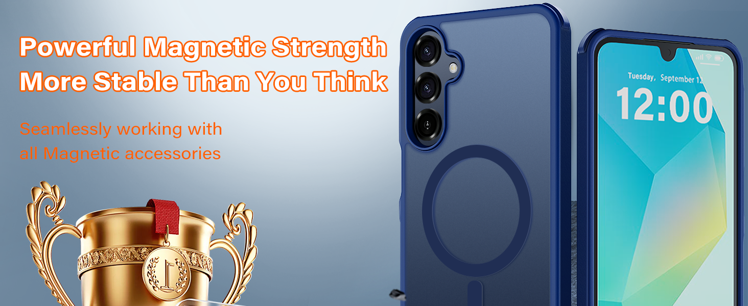 Amazon.com: Iokmax for Samsung Galaxy A16 5G Case with 2X Screen Protector, Magnetic Military ...