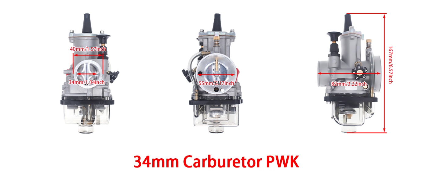 Amazon.com: PWK Carburetor Bore Size 28 mm Universal Racing Carburetor for 2T 4T Engine Scooter ...